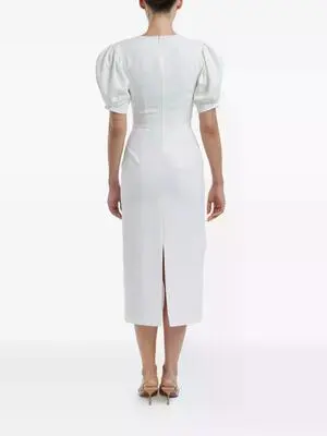 POST MERIDIEM Voluminous-sleeve Midi Dress