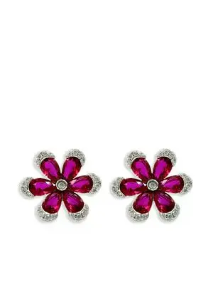 JUWELINA PARIS Ruby Rose Earrings - Red