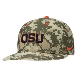 Nike Oregon State Beavers On-field Baseball Performance Fitted Hat - Camo