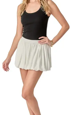 English Factory Balloon Miniskirt - White