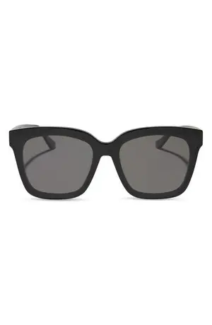 DIFF Meredith II 59mm Square Sunglasses Black / Grey