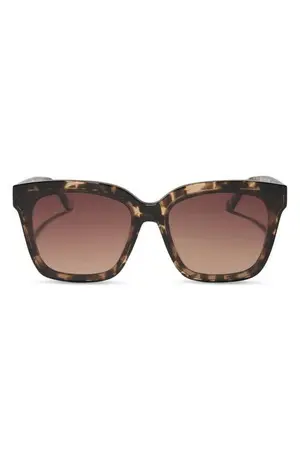 DIFF Meredith II 59mm Square Sunglasses Espresso Tortoise/ Brown