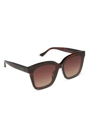 DIFF Meredith Ii 59mm Square Sunglasses - Sequoia Tortoise/brown