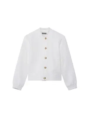Mint Velvet Bomber Popper Jacket