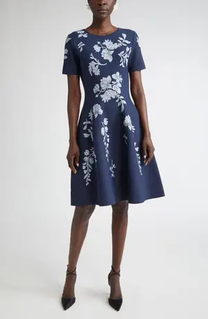 Short Sleeve Fit & Flare Cocktail Dresses