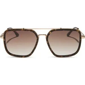 DIFF Jordan 57mm Navigator Sunglasses - Glitter Tortoise/brown
