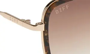 DIFF Jordan 57mm Navigator Sunglasses - Glitter Tortoise/brown