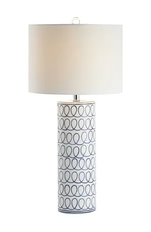 JONATHAN Y Loop 28.75" Ceramic Modern Column Led Table Lamp