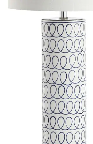 JONATHAN Y Loop 28.75" Ceramic Modern Column Led Table Lamp