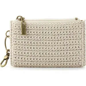 THE SAK Encino Crochet Card Wallet Ecru