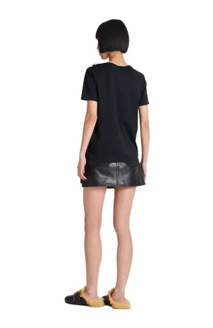Balmain T-shirt With Paris Print And Buttons
