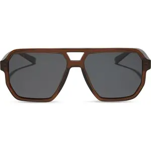 DIFF Cameron 57mm Polarized Navigator Sunglasses - Whiskey/grey