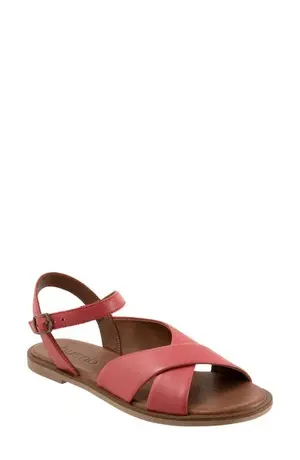 BUENO Harmony Ankle Strap Sandals - Red