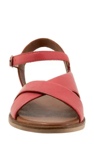 BUENO Harmony Ankle Strap Sandals - Red
