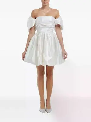 POST MERIDIEM Draped-bodice Duffy-skirt Mini Dress