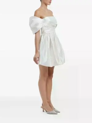 POST MERIDIEM Draped-bodice Duffy-skirt Mini Dress