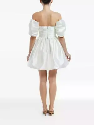POST MERIDIEM Draped-bodice Duffy-skirt Mini Dress