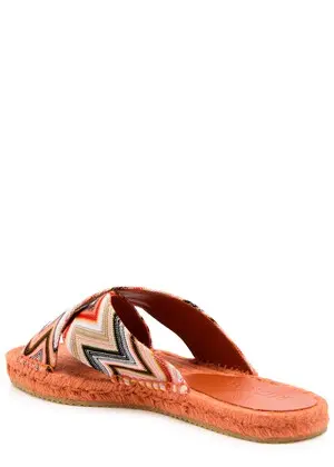 Missoni Harlow Zigzag Lamé Espadrille Sliders - Multicoloured