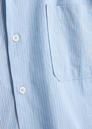Universal Works Road Striped Cotton Shirt