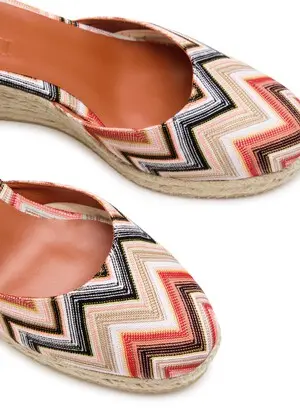 Missoni Eva 60 Zigzag Canvas Wedge Espadrilles