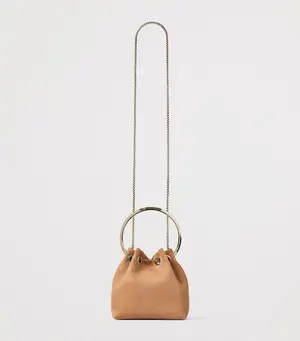 JIMMY CHOO Leather Bon Bon Top-handle Bag - Beige