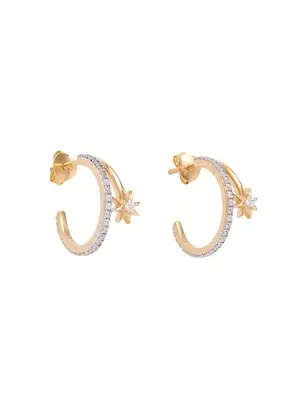 ASTRID & MIYU Cosmic Illusion 18kt-plated Hoop Earrings - Gold