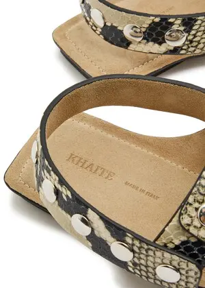 Khaite Boden Python-effect Leather Sandals