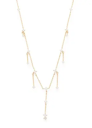 ASTRID & MIYU Drop Crystal Embellished Necklace - Gold