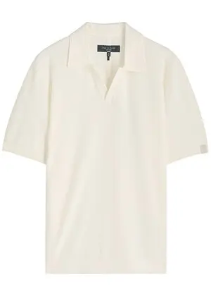 Rag & Bone Zuma Terry Polo Shirt - Ivory