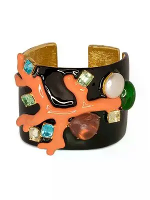 KENNETH JAY LANE Coral Cuff - Black