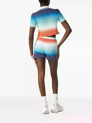 Casablanca Smocked Gradient Shorts - Blue