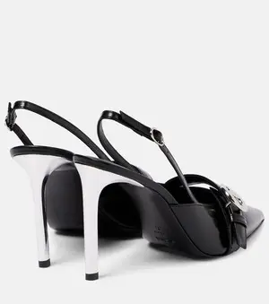 Coperni Logo Leather Slingback Pumps