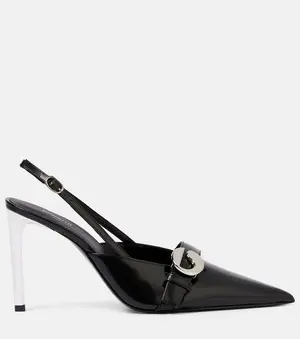 Coperni Logo Leather Slingback Pumps