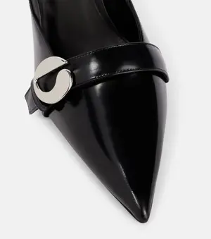 Coperni Logo Leather Slingback Pumps