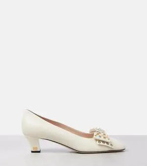 Valentino Garavani Bowow 45 Studded Leather Pumps