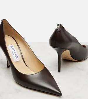 JIMMY CHOO Love 85 Leather Pumps - Brown