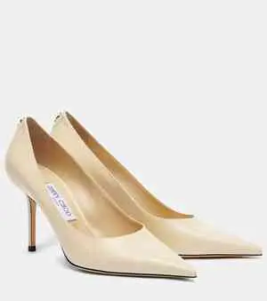 JIMMY CHOO Love 85 Leather Pumps - White