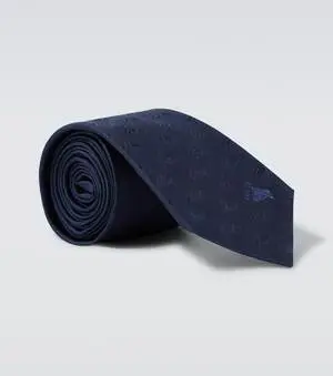 Gucci Jacquard Silk Tie - Blue