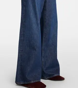 FRAME The Loose Wide-leg Jeans - Blue