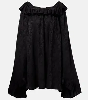 CHLOÉ Chloé Ruffled Jacquard Silk Minidress