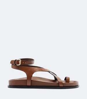 A.emery Jalen Slim Leather Sandals - Brown