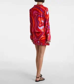 Emilio Pucci Marmo Embellished Cotton Terry Jacket