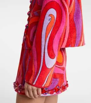 Emilio Pucci Marmo Embellished Cotton Terry Jacket
