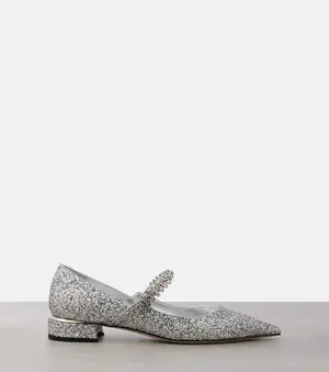 JIMMY CHOO Bing 25 Embellished Mary Jane Pumps - Silver