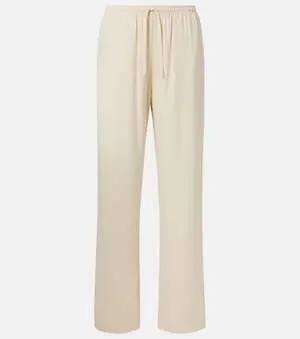 Asceno Aurelia Wide-leg Pants - Beige