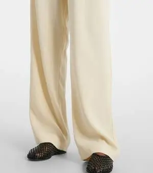 Asceno Aurelia Wide-leg Pants - Beige