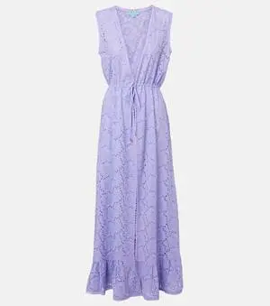 Melissa Odabash Tessa Cotton Lace Beach Cover-up - Purple
