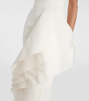 Safiyaa Bree Draped Midi Dress - White