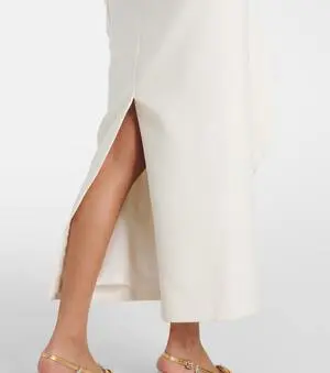 Safiyaa Bree Draped Midi Dress - White