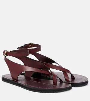 A.emery Millar Leather Sandals Burgundy